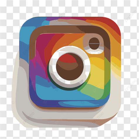 An Instagram Icon With Different Colored Vector Colored Circles On The