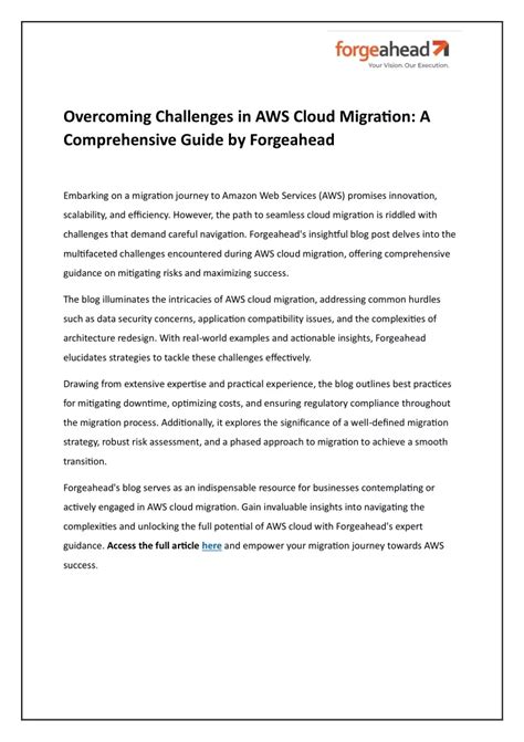 Ppt Navigating Challenges In Aws Cloud Migration A Comprehensive