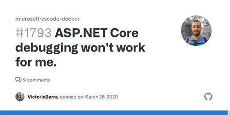 Asp Net Core Debugging Wont Work For Me · Issue 1793 · Microsoft