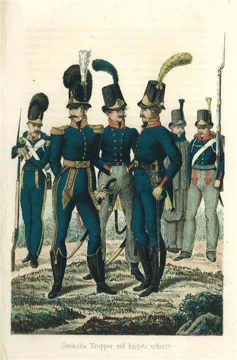 Swedish Napoleonic Soldiers In 1813 Swedish Army Napoleonic Wars