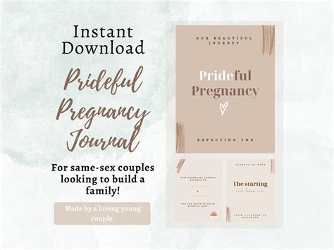 Same Sex Pregnancy Journal Printable Gay Couple Pregnancy Etsy