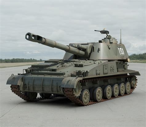 2s3 Akatsiya Military Tank