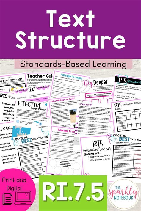 Ri75 Nonfiction Text Structure 7th Grade Ccss No Prep Digital