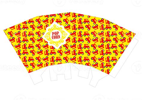 Popcorn Packaging Design Car Pattern Theme 12904500 Png
