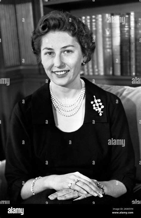 Oslo 19580114 Princess Astrid Photographed In Connection With The Birthday On 12 02 1958 Here