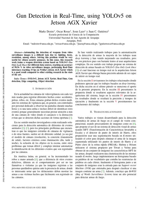 gun detection in real time using yolov5 on jetson agx xavier pdf