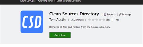 clean sources directory an azure devops pipeline extension task tom