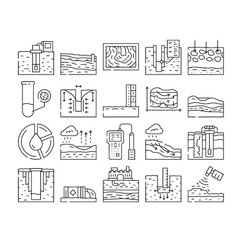 Hydrogeologist Industrial Icons Set 48357004 Vector Art At Vecteezy