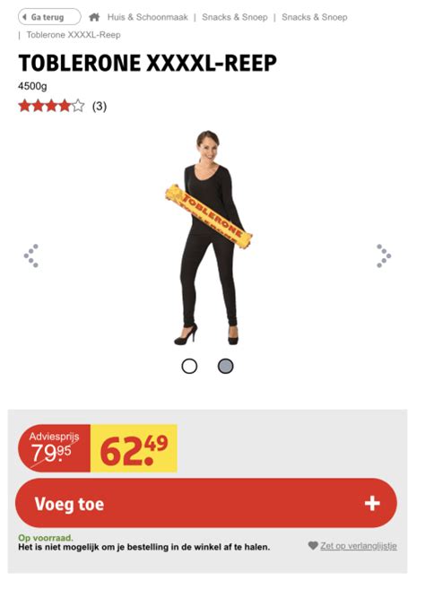 TOBLERONE XXXXL REEP 4 5 Kg Voor 62 49 Euro