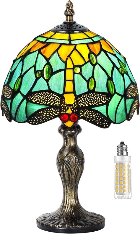 Miaoke Stained Glass Table Lampstained Glass Crystal Bead Style Table