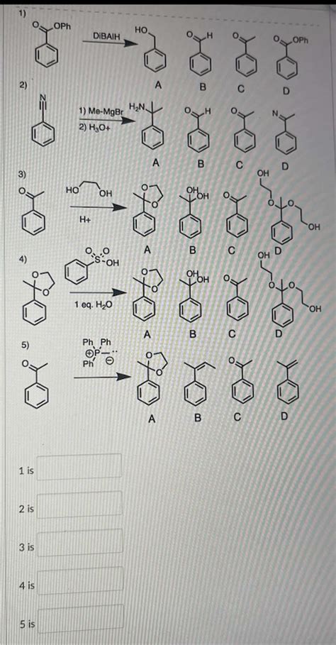 Solved 1) 2) A B C D 1) Me−MgBr 2) H3O+ A | Chegg.com