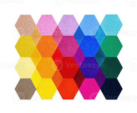 Colorful Hexagonal Pattern For Creative Design Projects 65765031 Png