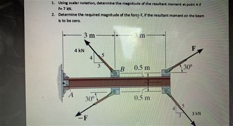 Solved 1 Using Scalar Notation Determine The Magnitude Of