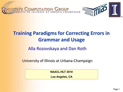 ppt training paradigms for correcting errors in grammar and usage