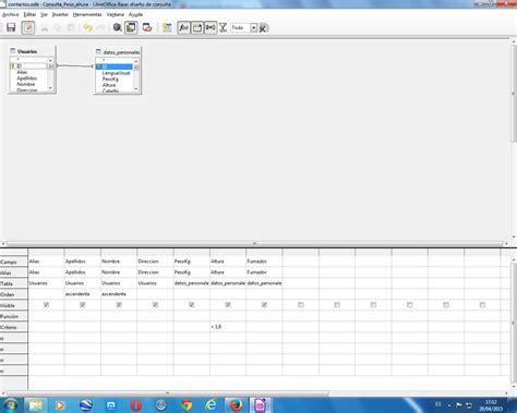 Libreoffice Base Consulta De Dos Tablas Relacionadas Aplicaciones De Libre Uso