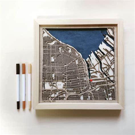 Tacoma Wooden Map I Made Last Week Rtacoma