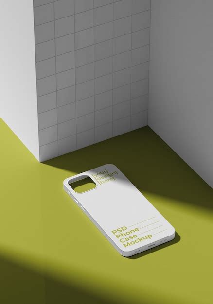 Premium Psd Cyber Lime Phone Case Mockup