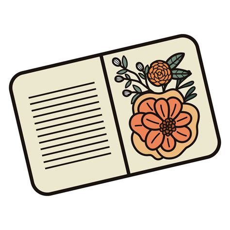 Hand Drawn Cute Notebook With Leaves In Doodle Style 24265082 Vector Art At Vecteezy