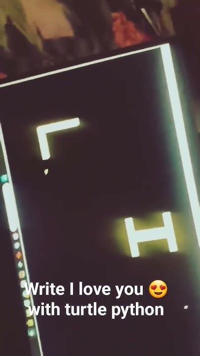 Write I Love You 😍 With Turtle Python Turtle Codeandteawithsami Designing