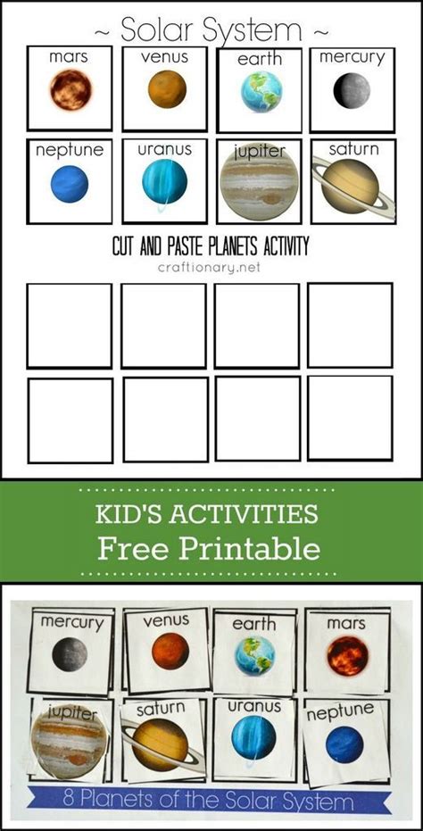 Planets Free Printable Solar System Cut And Paste Activity