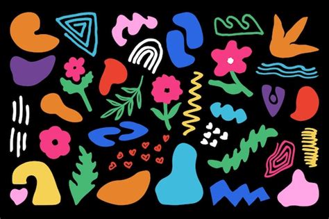 Premium Vector Colorful Organic Abstract Shape Vector