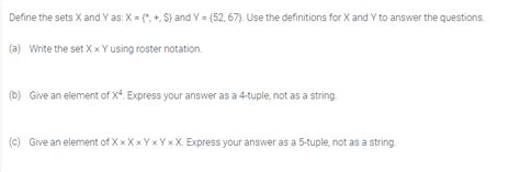 Solved Define The Sets X And Y As X S And Y Chegg Com