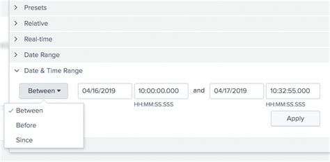 Specifying Time Ranges Splunk Documentation