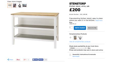 White Kitchen Island With Shelves 399 00