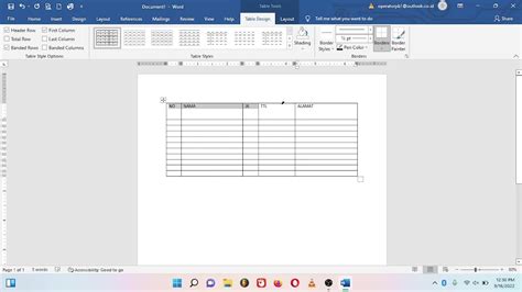 Cara Membuat Table Di Ms Word Untuk Pemula YouTube