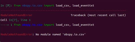 why there is no csv module in my obspy packages usage questions