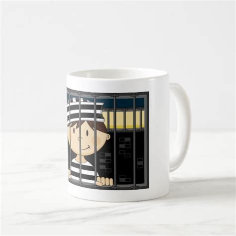 Cartoon Prisoner In Jail Cell Coffee Mug Zazzle