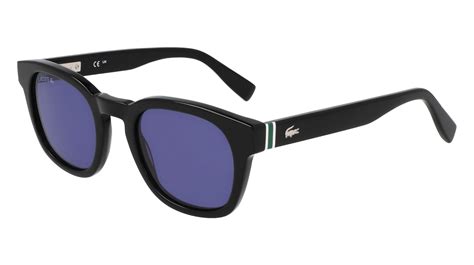 Lacoste L6015s 001 Sunglasses Blackblue Oval Shape 49 22 145