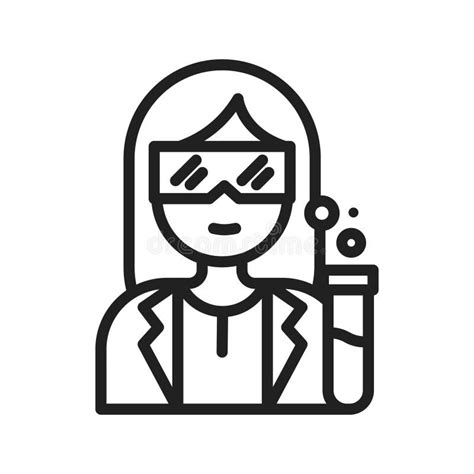 Scientist Icon Vector Sign And Symbol Isolated On White Background Scientist Logo Concept Stock