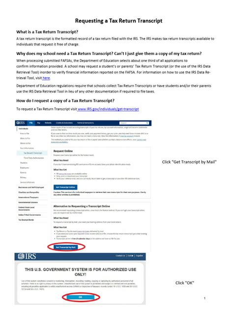Tax Return Transcript Pdf