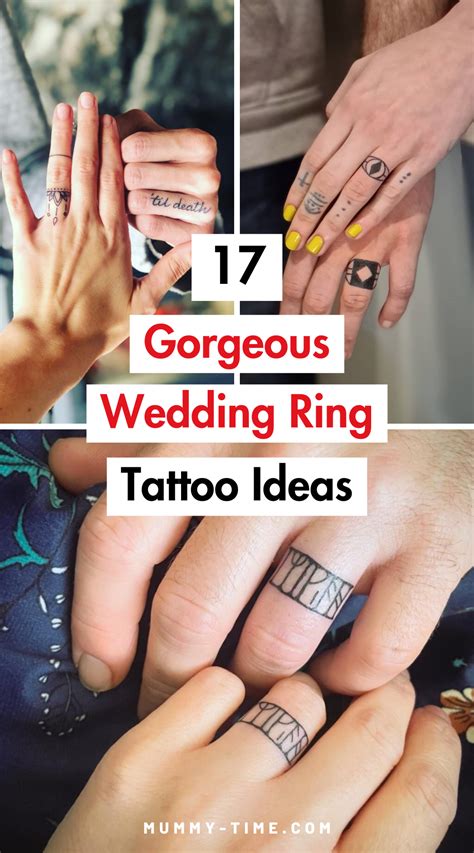 17 Gorgeous Wedding Ring Finger Tattoo Ideas