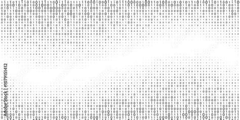 wavy binary code halftone gradient bg ones and zeros in oval gradation