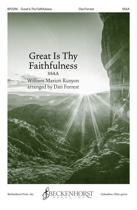 Great Is Thy Faithfulness Forrest Ssaa Digital Download