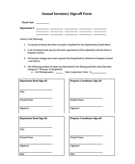 Acceptance Approval Sign Off Template
