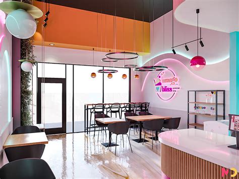 Fun Dessert Bar Design Wows With Neon Signs And Vibrant Colors
