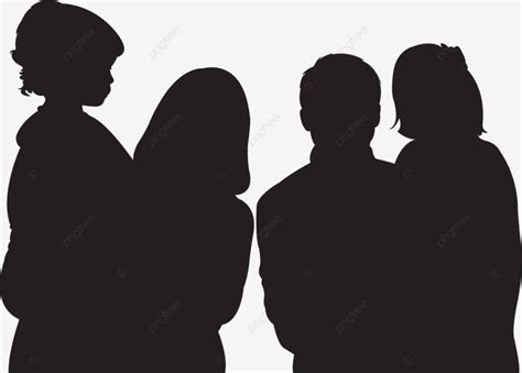 有兩個女兒的家庭剪影矢量爸爸孩子兒子 向量 爸爸 孩子 儿子向量圖案素材免費下載，png，eps和ai素材下載 Pngtree