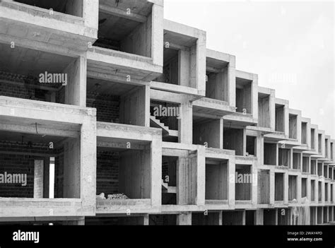 Geometric Architecture Detail Modern Concrete Structure Building