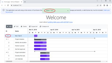 Issue With Remote Data While Adding And Editing Action In Various Gantt Chart Versions In Asp