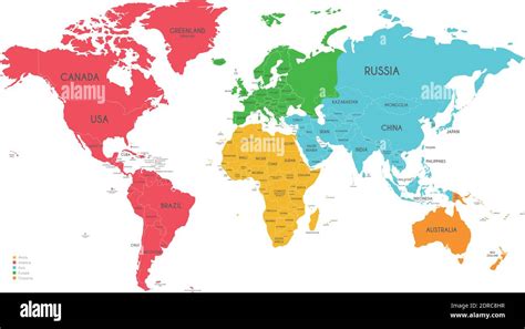 World Map Continents Labeled World Map With Countries Images