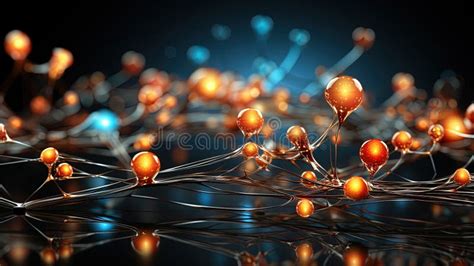 An Abstract Diagram Of Neurons Network Stock Illustration