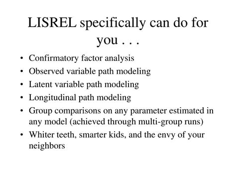 Ppt Lisrel The Short Course Powerpoint Presentation Free Download