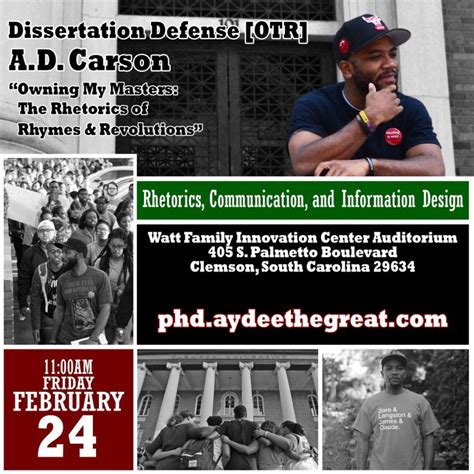 “7 Years Ago At Clemson University ” A D Carson Phd