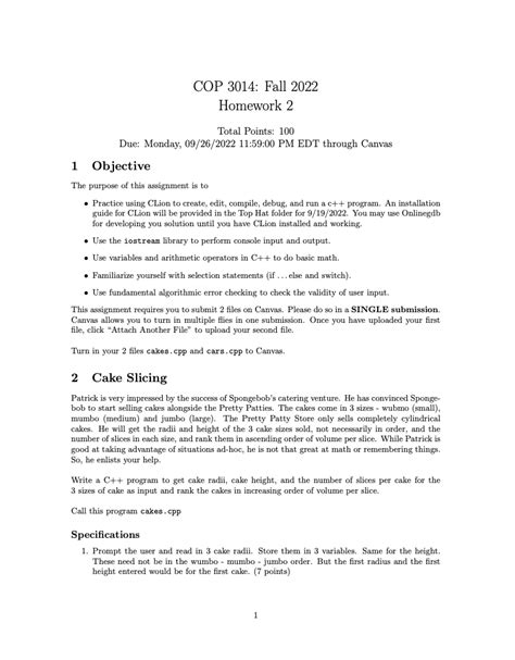 Solved 1 Objective The Purpose Of This Assignment Is To
