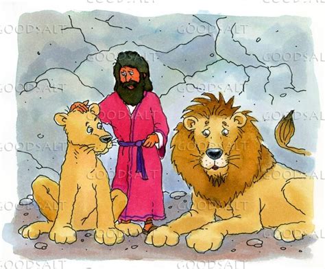 Daniel And The Lions Cartoon