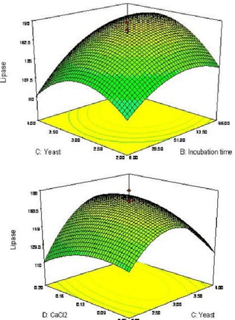 Three Dimensional Response Surface Plot For The Effect Of A Ph Yeast Download Scientific