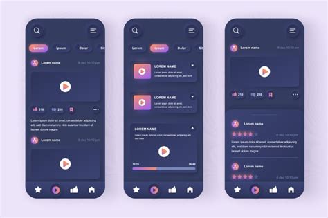Ui Ux Mobile Application Interface Design Vector Image